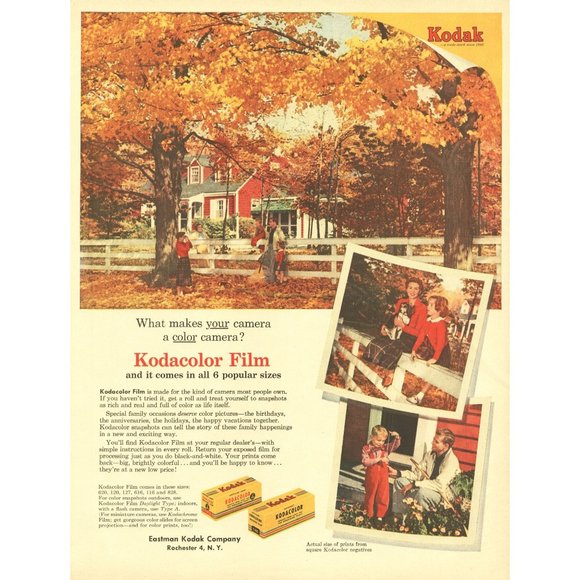 Kodak | Art | 954 Kodak Kodacolor Film Vintage Print Ad Autumn Fall ...